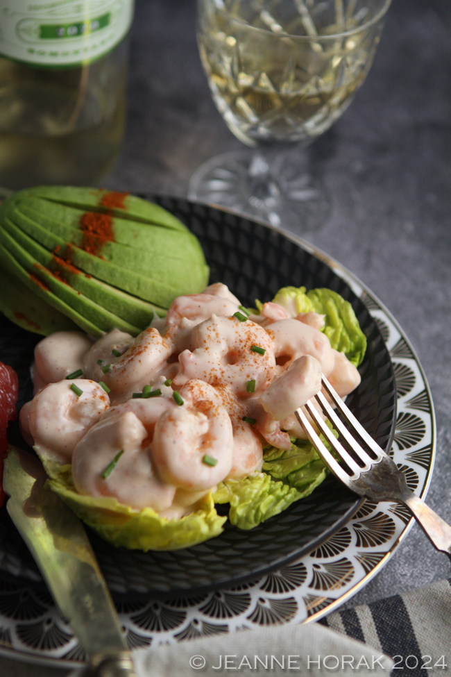 Deconstructed avocado Ritz with ruby grapefruit (GF, pescatarian, dairy ...